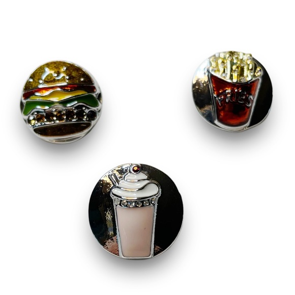 Jewelry | Nwot Rare Magnolia And Vine Burger Fries And Milkshake Snap ...